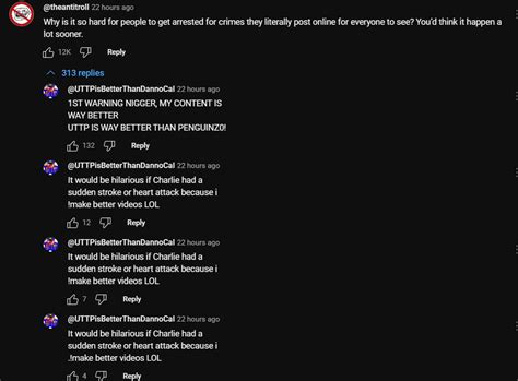 The Online Hate Group Uttp Is Now Targeting Penguinz0s Videos R Youtube