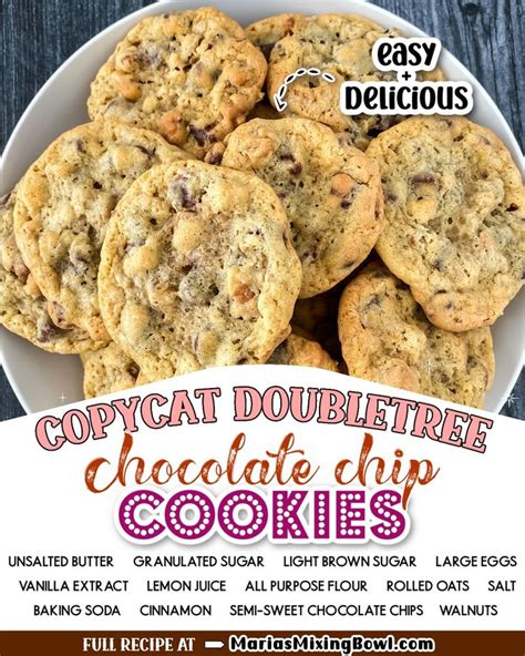 Copycat Doubletree Chocolate Chip Cookies Recipe Chocolate Chip