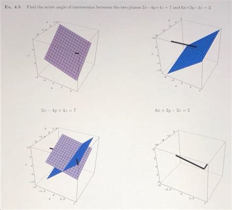 Solved Ex 45 Find The Acute Angle Of Intersection Between