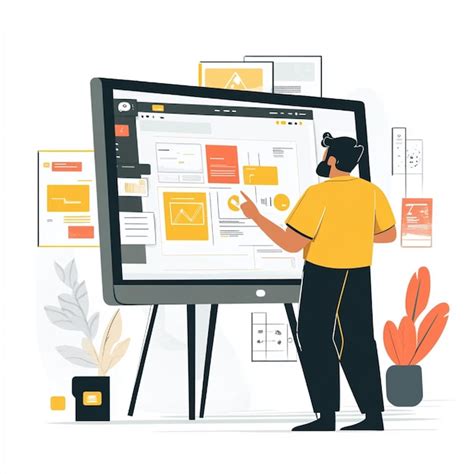 A Visual Of A Uiux Designer Creating An Interactive Prototype For A New Website Premium Ai