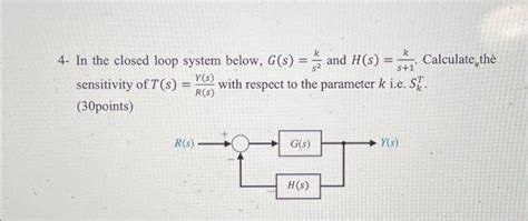 Solved 4 In The Closed Loop System Below Gss2k And