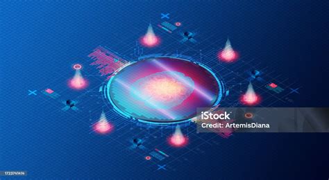 Big Data And Artificial Intelligence 3d Illustration Stock Illustration