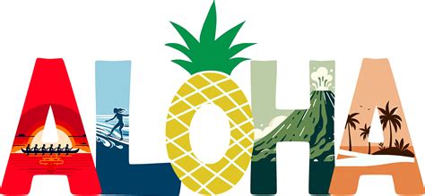 Print Ready Aloha Letter Shape