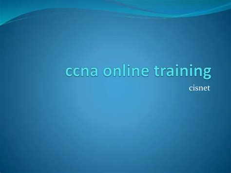 PPT Ccna Online Training PowerPoint Presentation Free Download ID