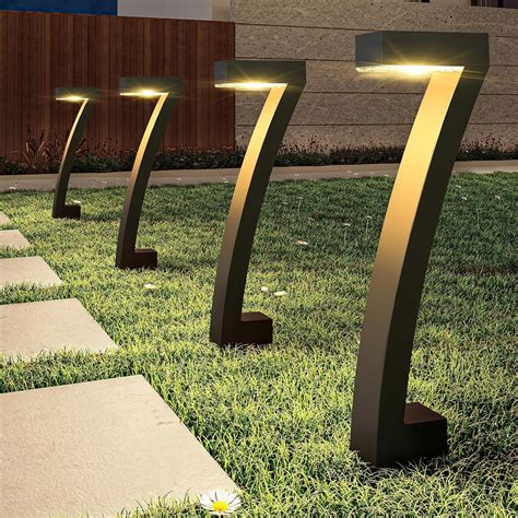 4x Lampa Solarna Wbijana Nowoczesna Wodoodporna Lampy Ogrodowe Solarne SŁup 5904121590820