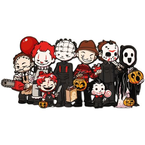 Halloween ‘creepy Chibi Killers Enamel Pin Distinct Pins