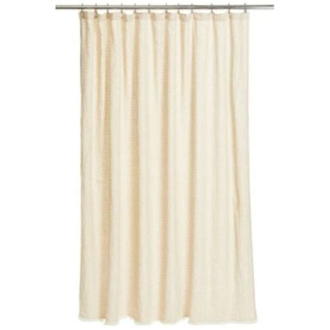 Threadery Crinkle Linen Cotton Shower Curtain 72in X 72in