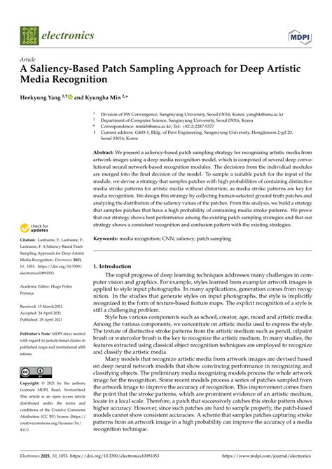 Pdf A Saliency Based Patch Sampling Approach For Deep Artistic Media