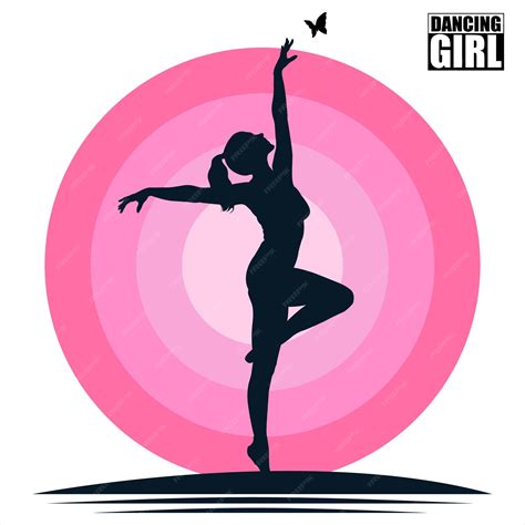 Premium Vector Dancing Girl Silhouette