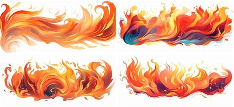 Premium Vector Hell Flames Fiery Blazing Explosion Burn Inferno