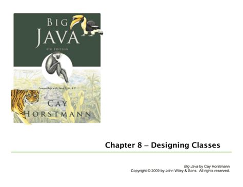 Chapter 8 Designing Classes