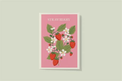 Printable Pink Strawberry Art Print Strawberrycore Art Strawberry