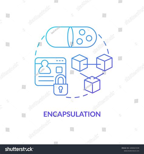 Encapsulation Blue Gradient Concept Icon Objectoriented Stock Vector Royalty Free 2284423339