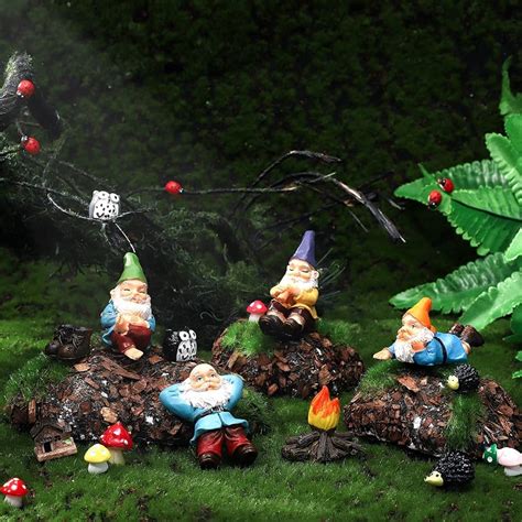 Miniature Garden Gnomes And Fairies Jiumo 4 Pcs Dance