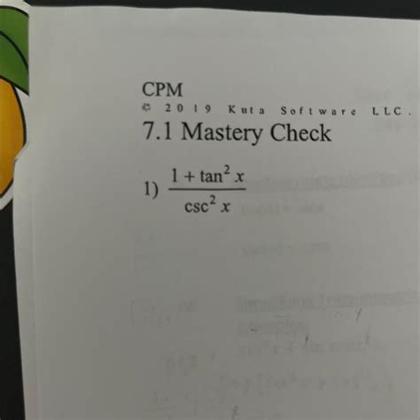 [free] Simplify Trigonometric Expressions 1 Tan2 X Csc2 X