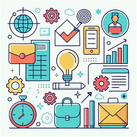 Business Strategy Workflow Doodle Illustration Premium Ai Generated