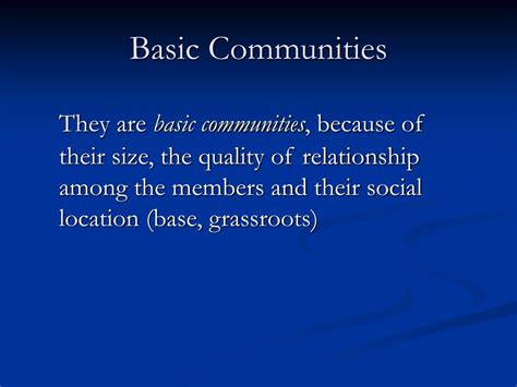 Ppt Basic Ecclesial Communities An Expression Of A Renewed Church In The Philippines