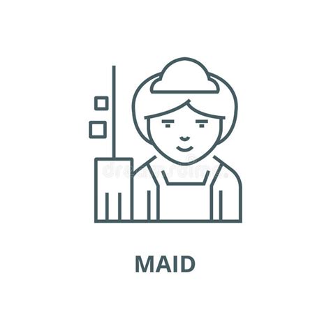Maid Vector Line Icon Linear Concept Outline Sign Symbol Stock