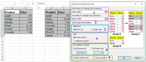 Quickly Comparing Two Ranges To Select Duplicate Or Unique Values In Excel
