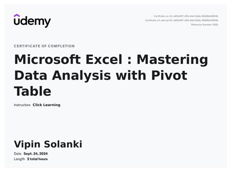 Excel Dataanalysis Pivottables Udemy Continuouslearning
