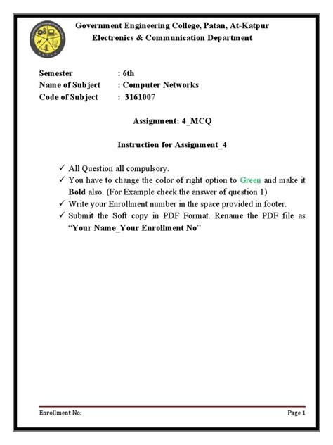Computer Network Assignment 4 Pdf Osi Model Computer Network