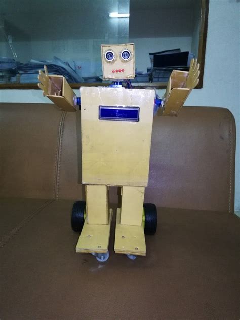 Arduino Based Homemade Robot Homemade Robot Cool Electronics Robot