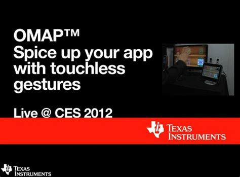 Texas Instruments OMAP Platform At CES A Gesture Controlled Cookbook Edge AI And Vision Alliance