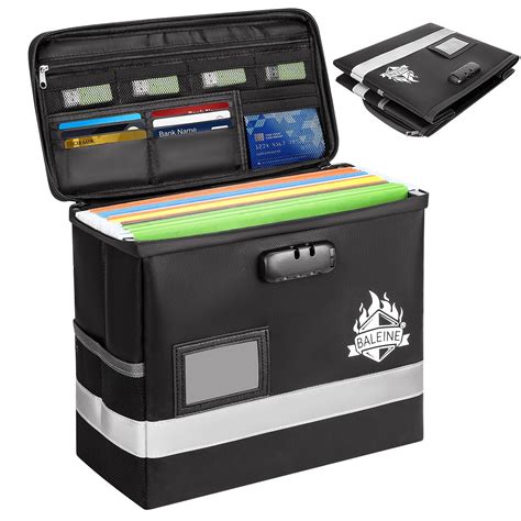 Baleine Fireproof Document Box With Lock Portable Fireproof Document