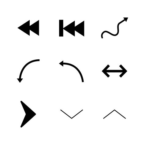 Set Of Black Vector Arrows Arrow Icon Arrow Vector Icon Arrow