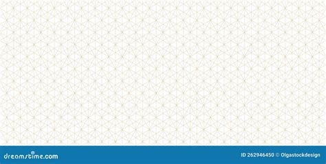 Geometric Lines Pattern Golden Vector Seamless Texture With Delicate