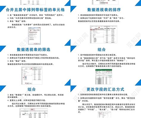 蓝色excel数据透视表教程excel培训PPT下载 觅知网