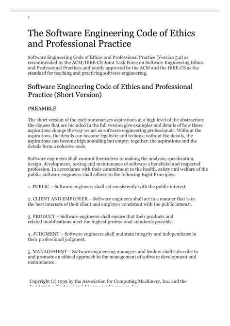 Software Engineering Code Of Ethics Engineering Stuvia Us