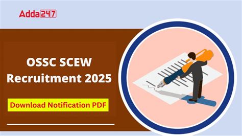 OSSC SCEW Exam Date 2025 Out Download Exam Schedule PDF