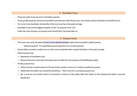 Equity And Trusts Complete Notes Llb301 Equity And Trusts Help Thinkswap