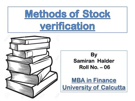 Methods Of Stock Verification Pptx Stocks And Bonds Personal
