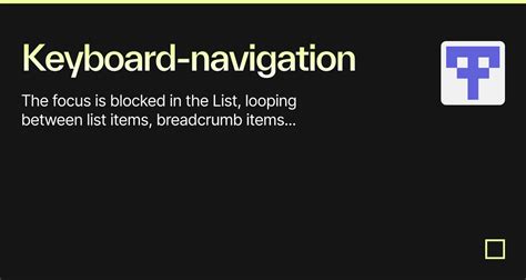 Keyboard Navigation Codesandbox