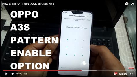 How To Set PATTERN LOCK On Oppo A3s YouTube