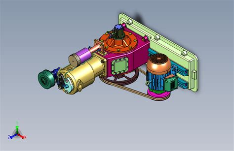 船舶专用单柱活塞空气压缩设备 Step 模型图纸下载 懒石网