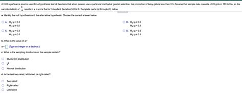 Solved E What Is The Value Of The Test Statistic The Test