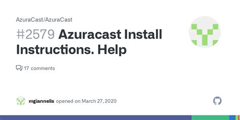 Azuracast Install Instructions Help Issue AzuraCast AzuraCast GitHub