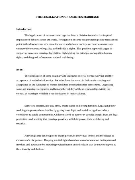 The Legalization Of Same Sex Marriage Pdf Same Sex Marriage Marriage