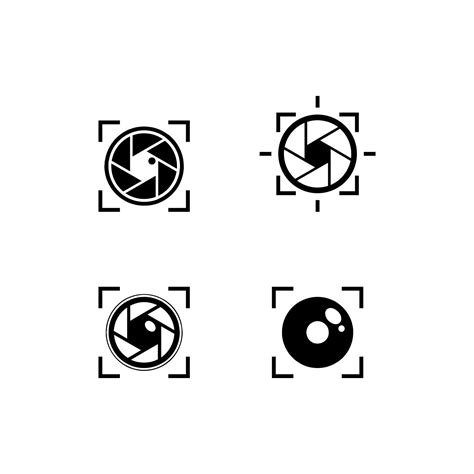 Camera Shutter Aperture Icon Set 7850957 Vector Art At Vecteezy
