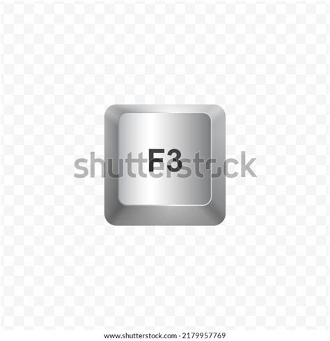 Keyboard Button Vector Illustration Shortcut F3 Stock Vector Royalty