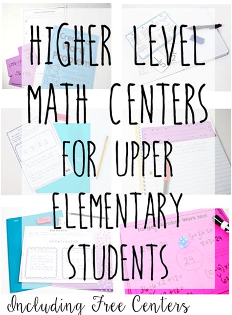 Elementary Math Centers Artofit