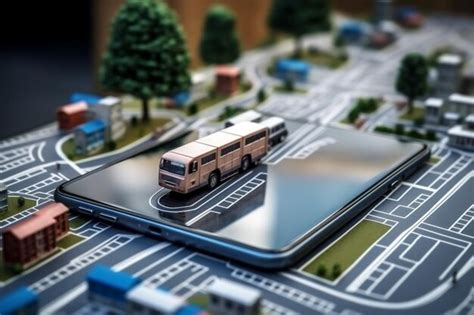 Premium Photo Travel Point Mobile Position Location Direction Map