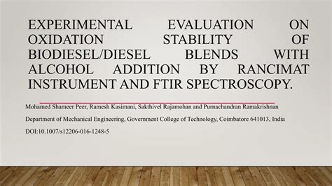Ftir Fourier Transform Infra Red Spectroscopy Ppt
