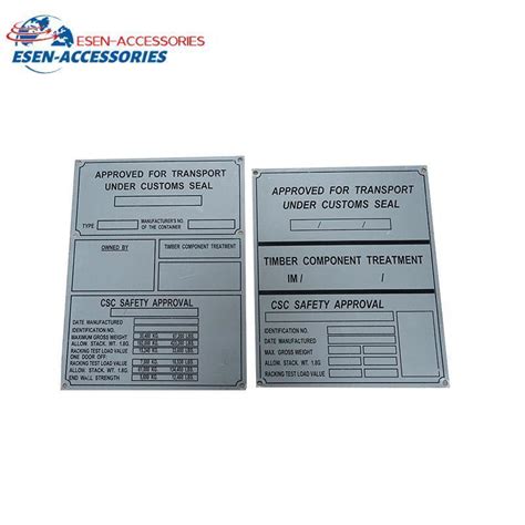 Iso Standard Shipping Container Accessories Csc Plate Csc Plate And