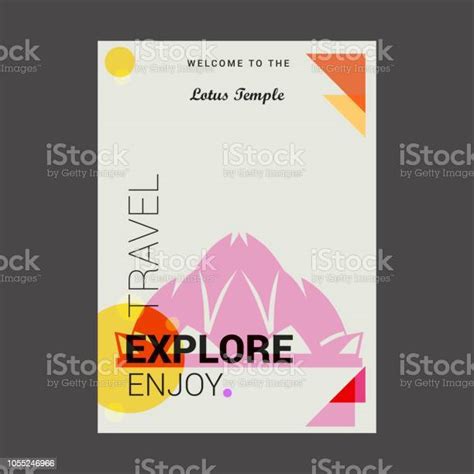 오신 것을 환영 합니다 로터스 사원 델리 인도 탐험 여행 즐길 포스터 템플릿 건축에 대한 스톡 벡터 아트 및 기타 이미지 건축 관광 관광객 Istock