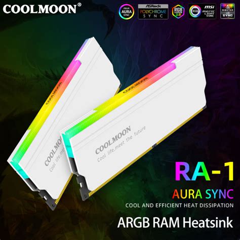 5v 3pin Argb Ddr Memory Ram Cooler Aura Sync Heat Spreader Cooler With