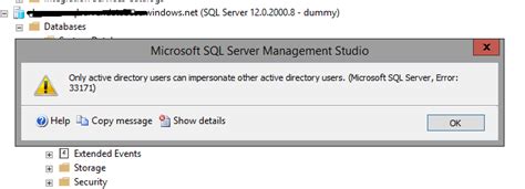 Sql Server Only Active Directory Users Can Impersonate Other Active